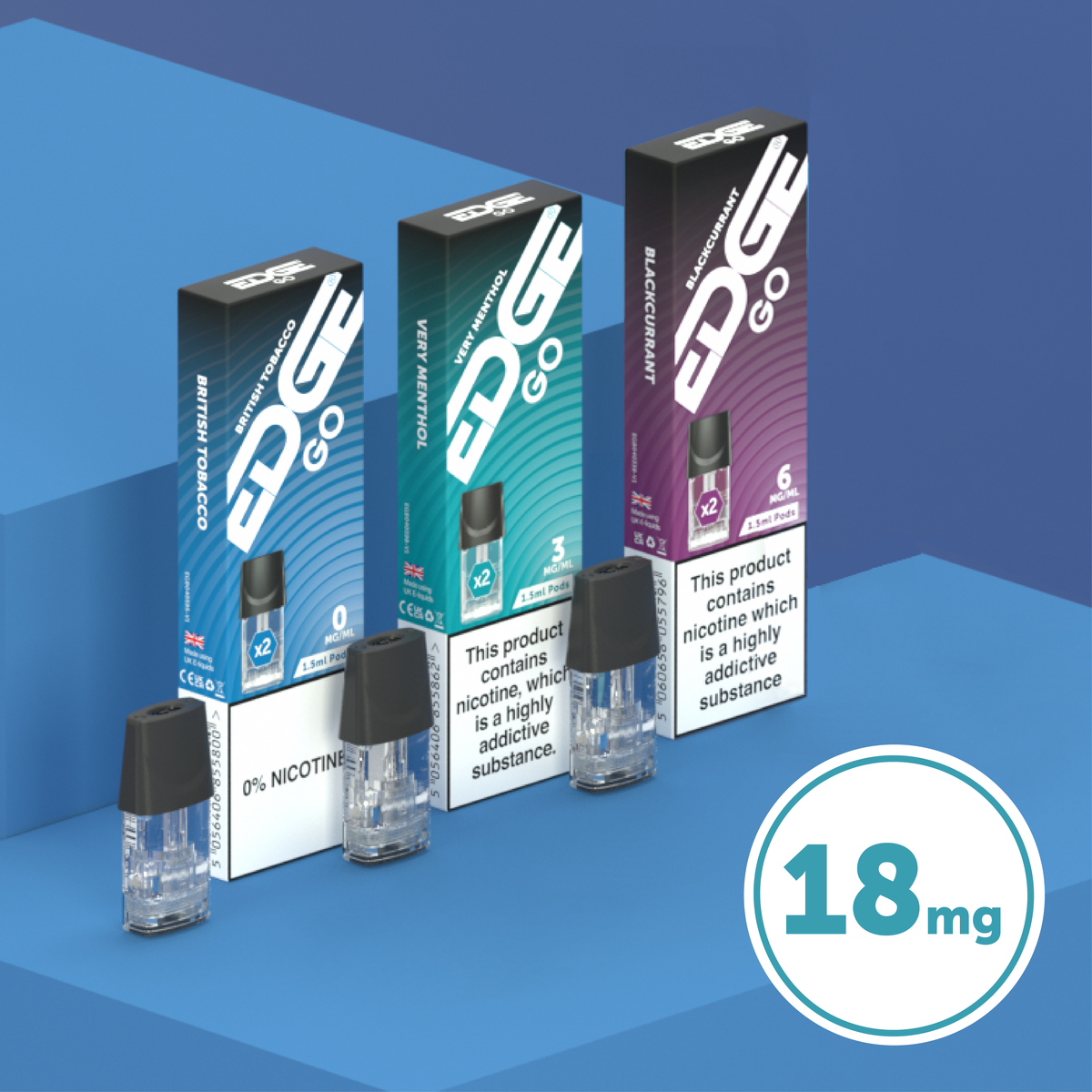 EDGE GO 18mg Pod Refill Bundle - 7x Packs – NYC EDGE Vaping